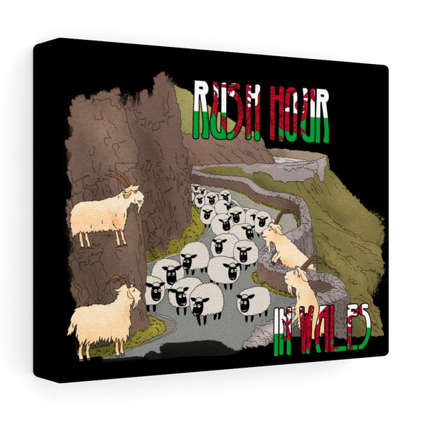 Rush Hour in Wales Stretched Canvas - Welsh Treasure