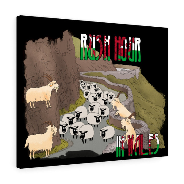 Rush Hour in Wales Stretched Canvas - Welsh Treasure