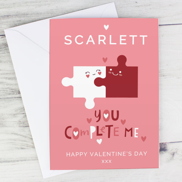 Personalised You Complete Me Card - Welsh Treasure