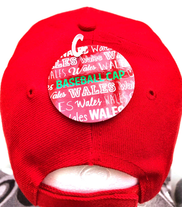 Wales Printed Peak Baseball Cap - Welsh Treasure