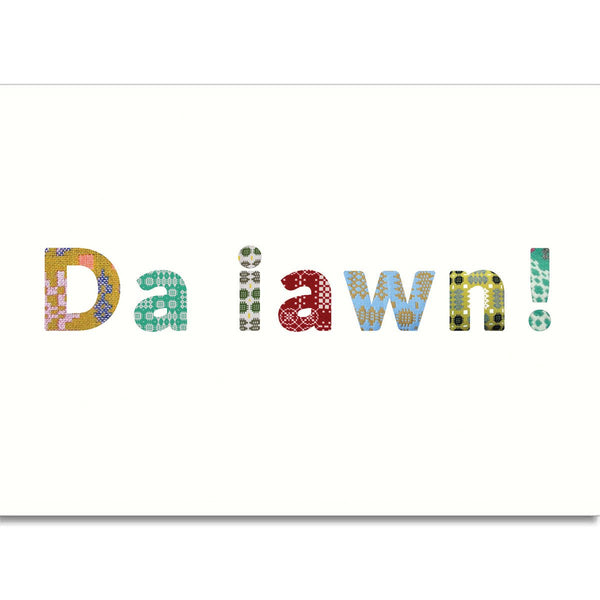 Da Iawn, Well Done-Welsh Tapestry Card - Welsh Treasure