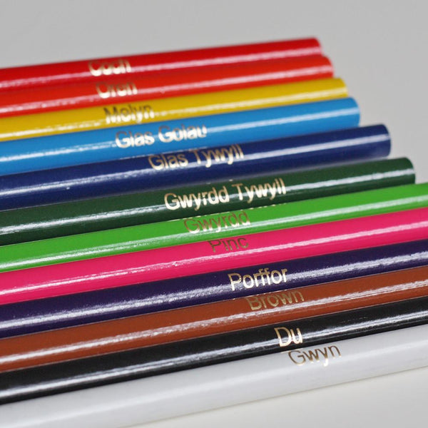 Welsh Colour Names Colouring Pencils Set - Welsh Treasure